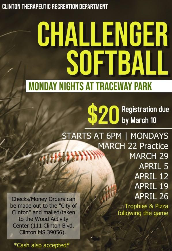 Registration for Challenger Softball now open - The Clinton Courier