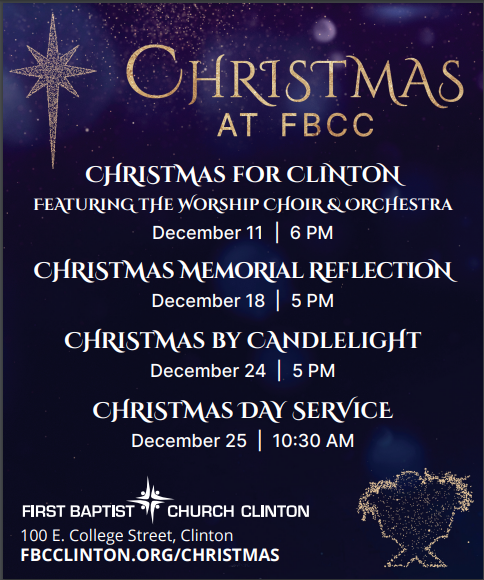 Christmas Memorial Reflection service set for Dec. 18 - The Clinton Courier